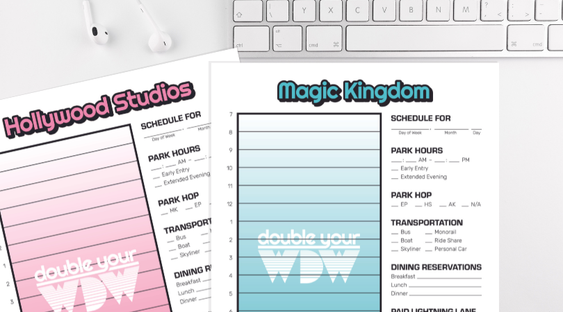 Disney World Daily Planner Printable
